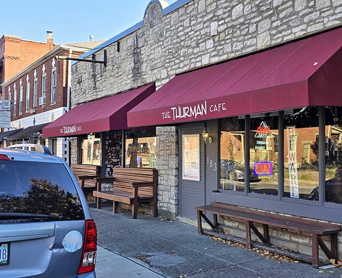 Stone walls and burgundy awnings whisper "come inside" &ndash; German Village's worst-kept secret awaits your appetite.