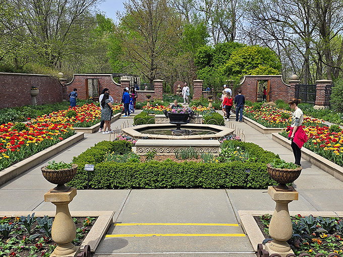 Spring's formal garden proves that Mother Nature cleans up beautifully when she puts her mind to it.