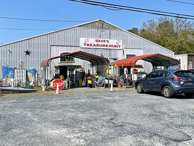 The unassuming exterior of Dave's Treasure Hunt belies the wonderland of secondhand treasures waiting inside this Frankford landmark.