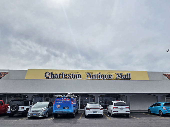 The unassuming exterior hides a universe of treasures within. Like finding a speakeasy, the real magic happens once you step through these doors.