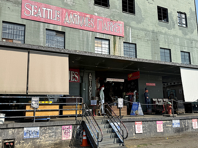 Step through these doors and prepare to lose track of time &ndash; the Seattle Antiques Market entrance is the gateway to vintage wonderland.