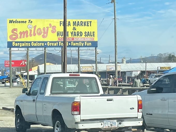The iconic yellow sign beckons treasure hunters from miles around. Weekend adventures begin here, where one person's castoffs become another's prized possessions.