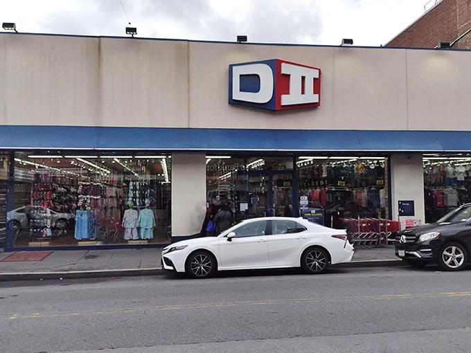 The iconic DII sign beckons bargain hunters like a retail lighthouse, promising treasures within that'll make both your home and wallet happy.
