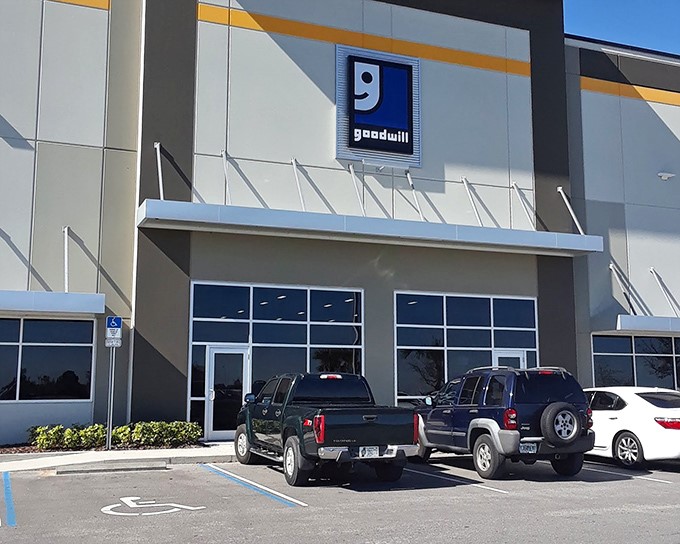 The unassuming exterior of Goodwill's Taft Outlet belies the treasure trove within&mdash;like finding a gourmet restaurant in a gas station.