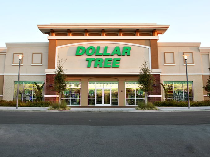 The emerald beacon of bargain bliss! Dollar Tree's Bridgeport location stands proudly against the West Virginia sky, promising treasures that won't break your wallet.