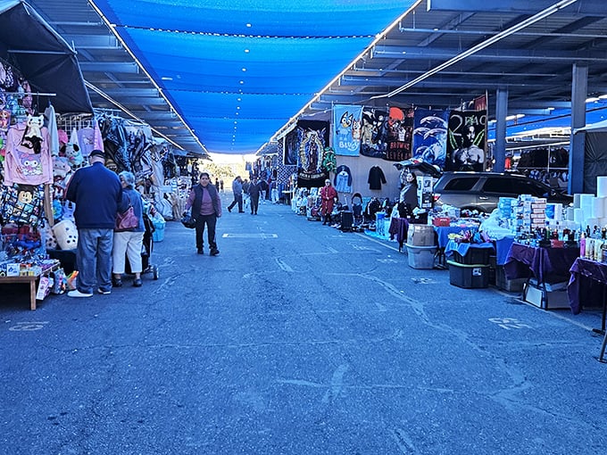 The blue tarps create a magical shopping universe where treasures await around every corner. Arizona's bargain hunters know this is the mothership.