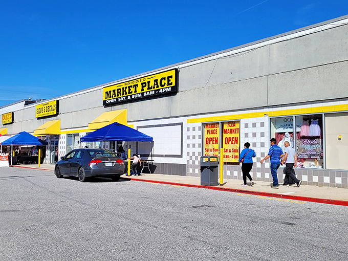 That bold yellow sign isn't just advertising&mdash;it's basically a beacon calling treasure hunters home to paradise.