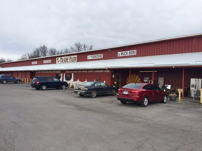 The unassuming red exterior of Trade Fair Mall in Harrisonville hides a treasure trove within&mdash;like finding the Hope Diamond in your uncle's fishing tackle box.