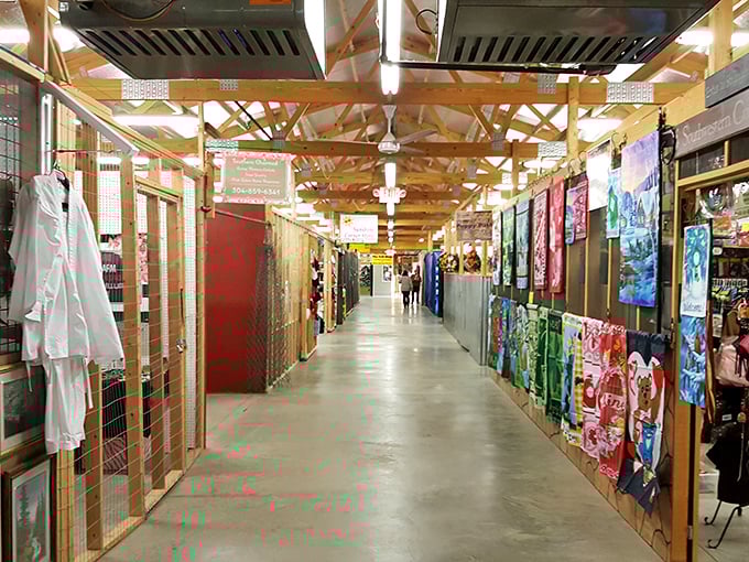 Long hallways lined with vendor stalls create a treasure map where X marks... well, pretty much everything worth finding.