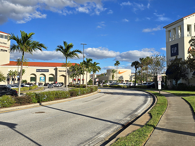 Palm trees and Mediterranean architecture create the illusion you're shopping in Monaco, not just off I-4. The Florida sunshine is complimentary.