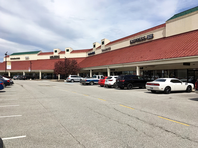 Ah, the Indiana retail runway! Parked and ready for a bargain safari among brands like Talbots and Express.