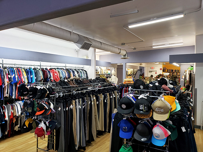 Step inside and the treasure hunt begins! Racks upon racks of potential wardrobe transformations await, with everything from casual tees to hidden designer gems.