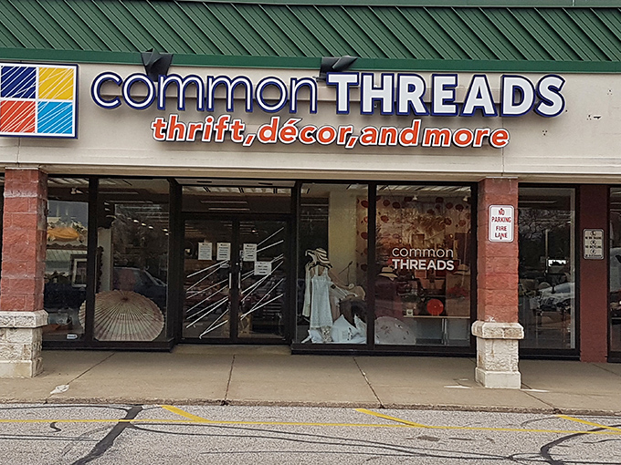 The storefront welcomes you with that classic strip mall charm that somehow makes secondhand shopping feel like coming home.