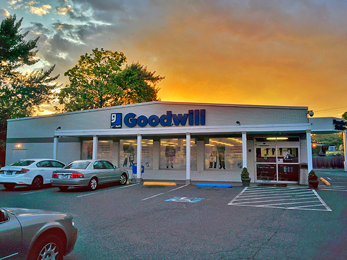 The blue Goodwill sign beckons like a siren call to bargain hunters. This Danbury treasure trove promises adventures in thrifting that'll make your wallet sing with joy.
