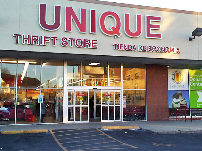 Morning light catches the iconic storefront where savvy shoppers have been scoring designer deals for decades &ndash; Chicago's worst-kept secondhand secret.