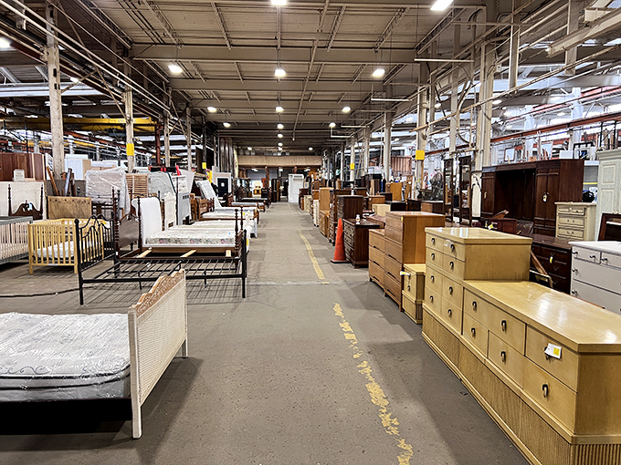 Those aisles of furniture stretch into infinity like the Yellow Brick Road, except here you're finding actual treasure.
