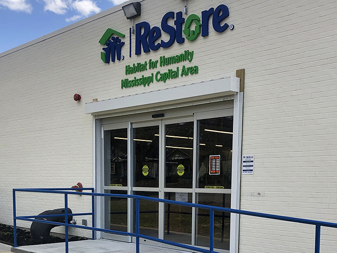 This ReStore sign promises adventure, and trust me, it delivers more than any big-box store ever could.