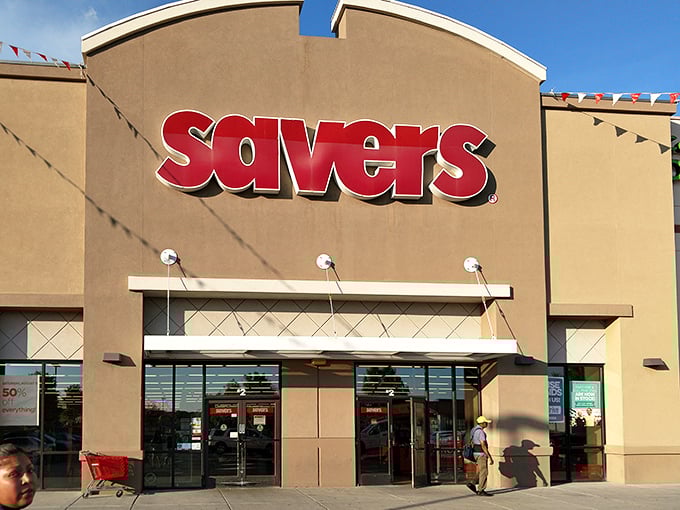 The iconic red Savers sign beckons like a lighthouse for bargain hunters navigating the sea of retail options in Albuquerque.