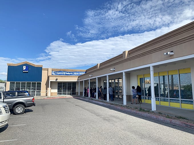 The unassuming exterior hides a treasure trove within, like finding out your quiet neighbor was once a rock star. Bargain-hunting paradise awaits!