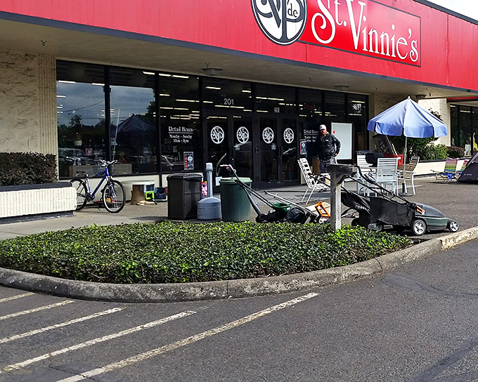 The iconic red storefront beckons like a beacon of bargain hope, promising treasures within that won't break your bank account.