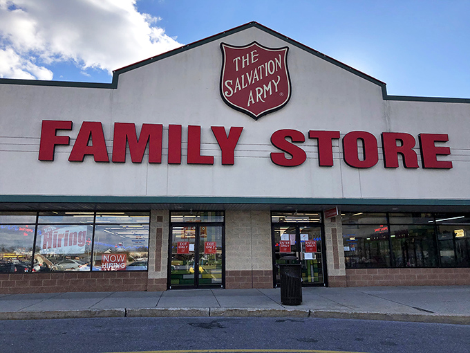 Another storefront view showcasing the bold "FAMILY STORE" signage. Like a Vegas casino without the gambling, what happens inside could change your home decor fortune.