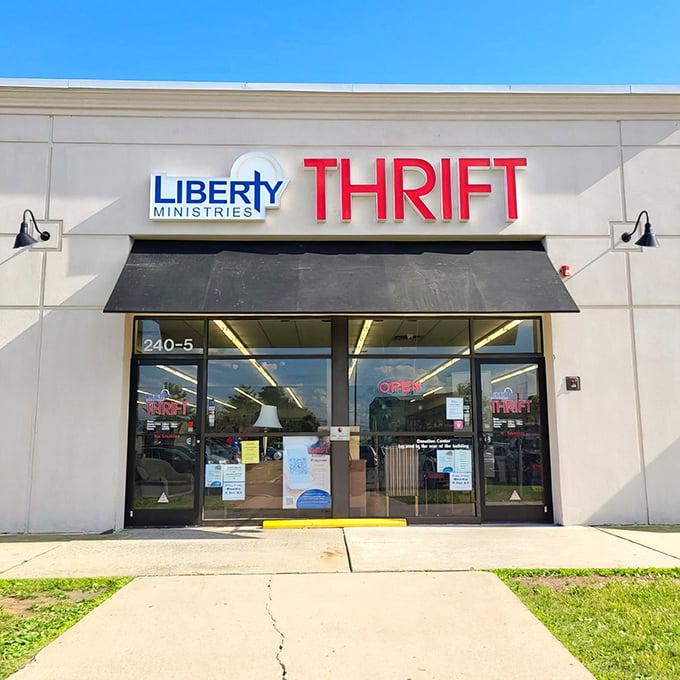 The unassuming storefront of Liberty Ministries Thrift belies the treasure trove within&mdash;like finding the entrance to Narnia in a regular wardrobe.