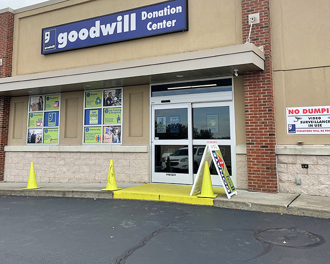 The unassuming entrance to treasure-hunting paradise. Behind these doors, retail therapy takes on an entirely different meaning—no algorithms, just serendipity.
