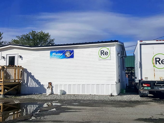 The unassuming exterior of ReSOURCE belies the wonderland of treasures within – like finding a gourmet meal at a gas station.