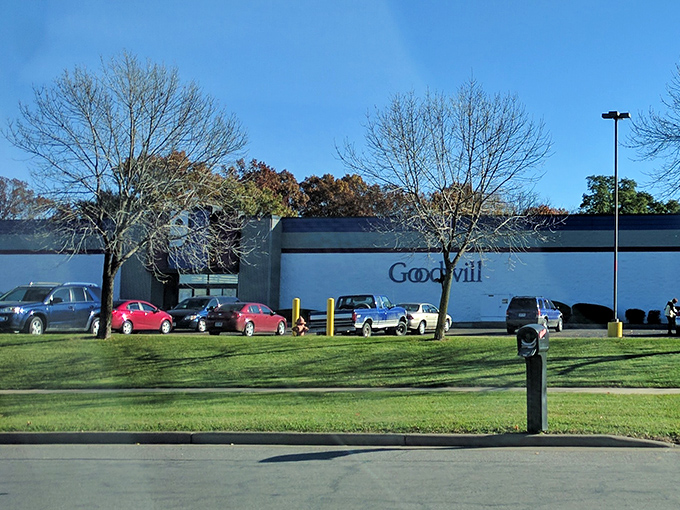 The unassuming exterior of Eau Claire Goodwill belies the treasure trove within, where bargain hunters' vehicles fill the parking lot daily.