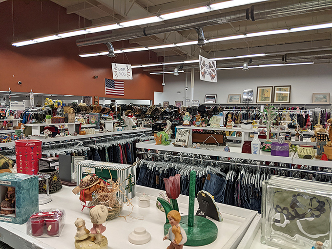 The vast expanse of Goodwill's interior stretches like the Wyoming horizon itself&mdash;endless possibilities arranged in neat rows, where $40 can clothe you for seasons to come.