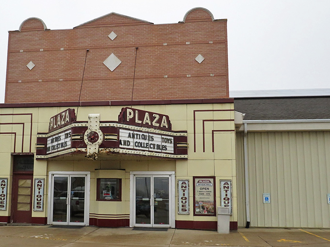 Another angle reveals the Plaza's distinctive brick facade &ndash; a landmark that's transitioned from showing blockbusters to showcasing history's greatest hits.