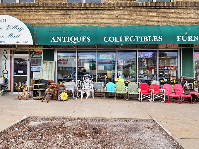 The unassuming storefront with its emerald awning hides a treasure trove that would make Indiana Jones rethink his career choices.