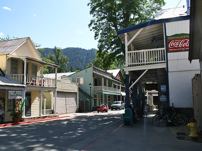 Main Street magic! Downieville's colorful historic buildings stand like a time capsule, complete with that quintessential small-town charm you thought only existed in movies.