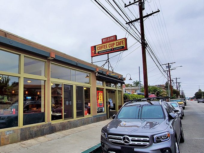 The unassuming storefront that houses breakfast greatness. Like finding a Picasso at a yard sale, Coffee Cup Cafe's exterior promises little but delivers everything.
