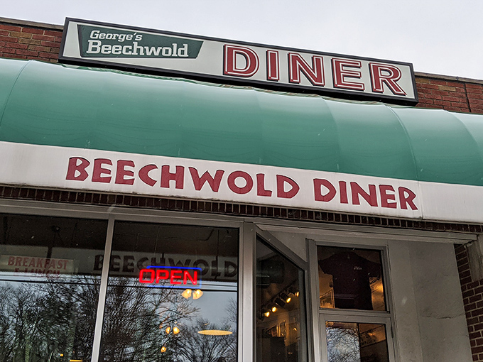 That turquoise awning isn't just eye-catching&mdash;it's a beacon of breakfast hope for hungry Columbus locals seeking their morning salvation.