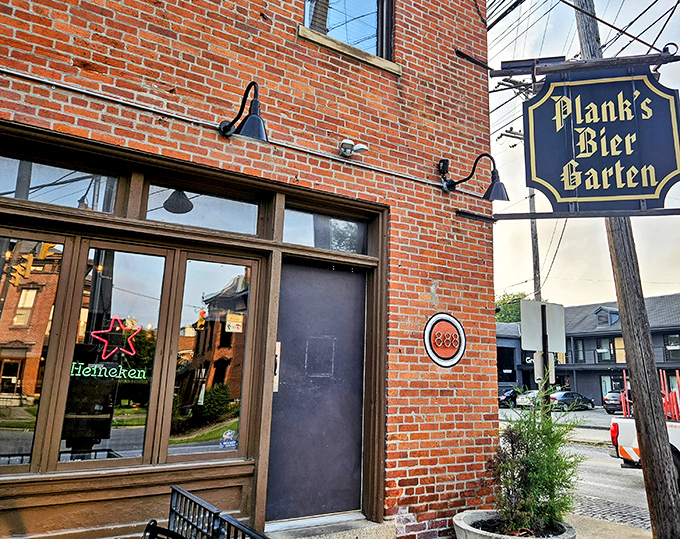 The iconic green awning of Plank's Bier Garten welcomes you like an old friend who's been waiting on that porch since 1939.