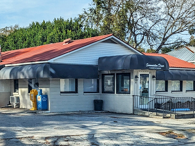 The unassuming exterior of Summerton Diner promises no frills, just honest-to-goodness food that keeps locals coming back for decades.