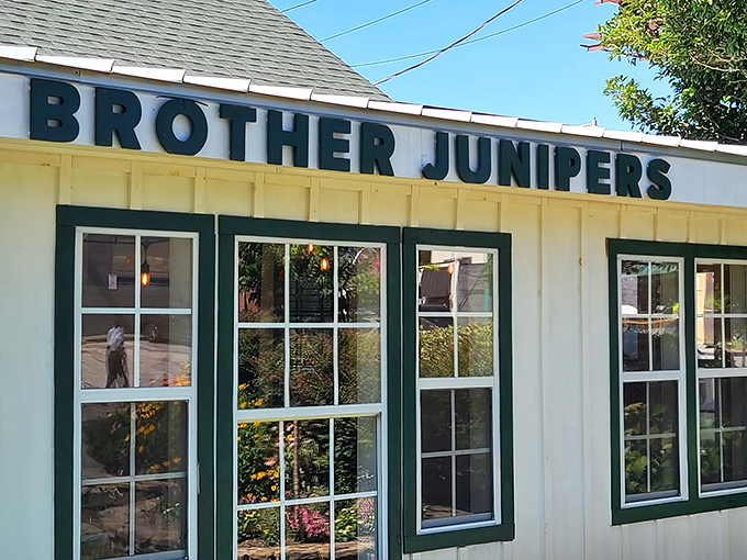 The unassuming exterior of Brother Juniper's hides breakfast treasures that would make even the most dedicated morning skeptic set an alarm.