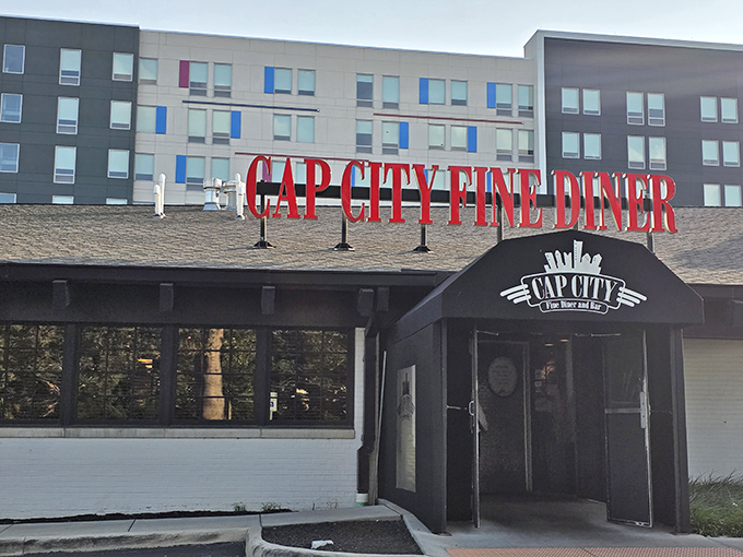 Standing proud on Olentangy River Road, Cap City's exterior combines classic diner aesthetics with modern sensibilities&mdash;like comfort food that went to culinary school.