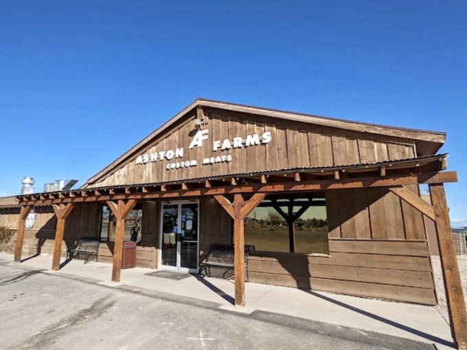 That rustic wooden exterior isn't just for show &ndash; it's your first clue that serious burger business happens here.