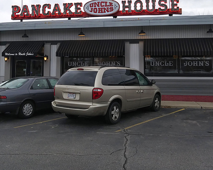 This Toledo landmark wears its vintage signage like a badge of honor, promising pancake perfection to all who enter.
