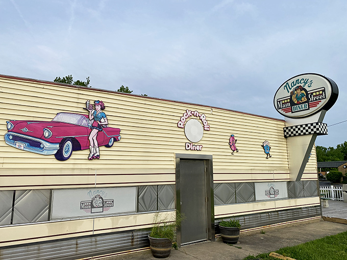 The classic cream exterior with vintage murals tells you everything &ndash; this isn't just a meal, it's a time machine with pancakes as the portal.