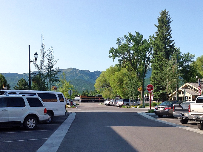Downtown Whitefish greets visitors with that perfect small-town charm&mdash;where mountain views serve as nature's version of a welcome committee.