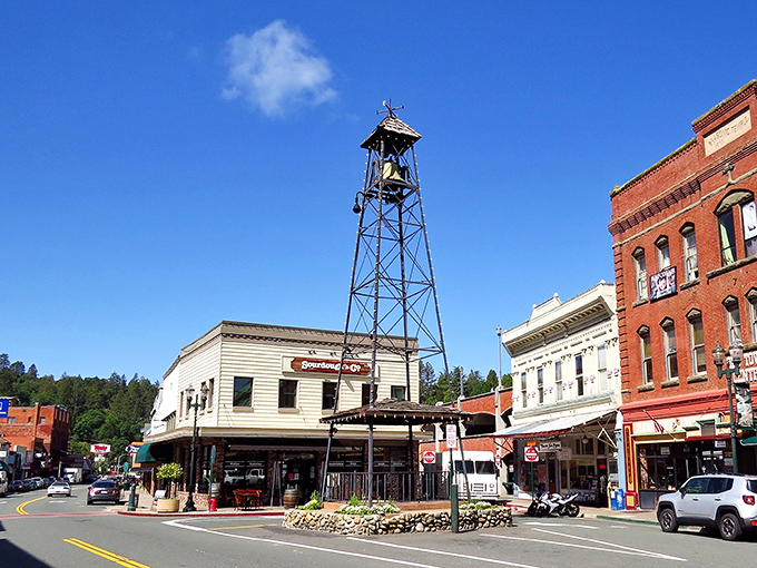 Placerville's iconic bell tower stands sentinel over Main Street, a charming landmark that's witnessed the town transform from Gold Rush boomtown to affordable retirement haven.