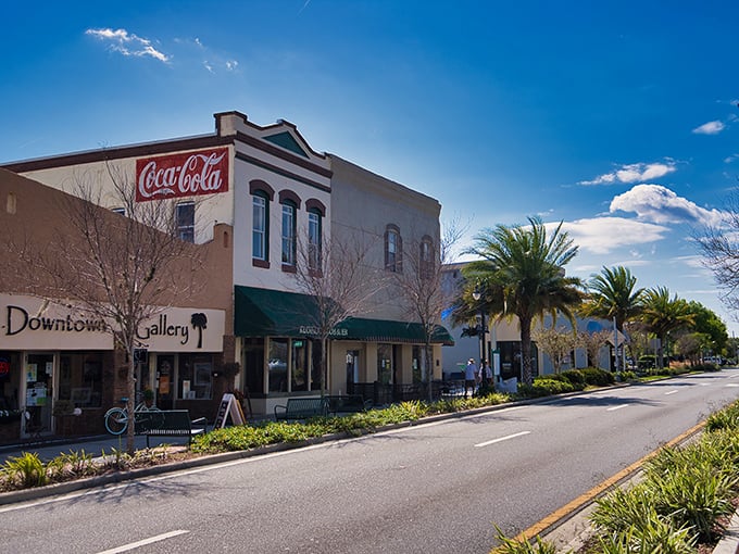 Palm-lined streets and vintage Coca-Cola signs create a Main Street that Norman Rockwell would've painted twice.