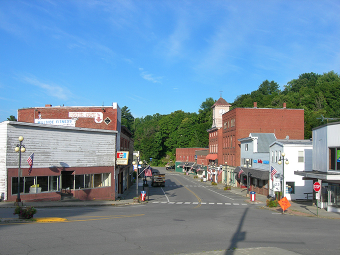 Dexter's Main Street isn't trying to impress anyone, which is precisely why it's so impressive. Small-town America that actually delivers on the promise.