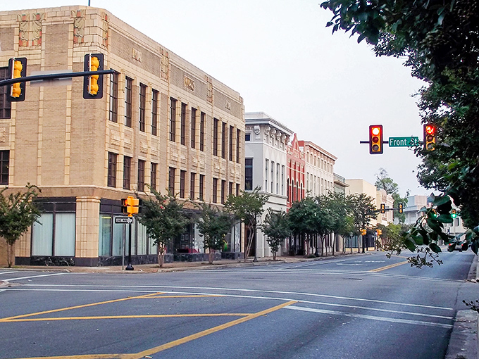 Downtown Hattiesburg where your morning walk doesn't require body armor or avoiding aggressive panhandlers with questionable life stories.