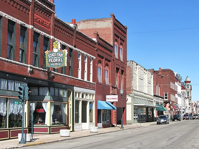 Brick storefronts that have witnessed a century of commerce stand proudly along Sedalia's historic downtown, where your dollar stretches like taffy at a county fair.