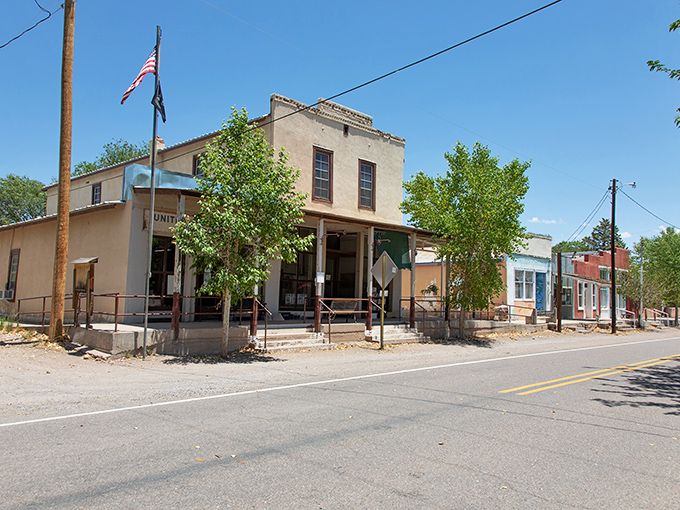Downtown Hillsboro on a quiet afternoon &ndash; no traffic lights, no chain stores, just authentic New Mexico charm waiting around every corner.