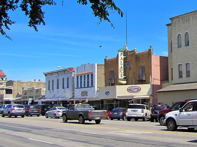 Main Street Fredericksburg beckons with its historic limestone buildings and distinctive German-Texan architecture, a living postcard where past and present mingle effortlessly.
